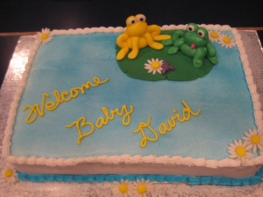 Frog Baby Shower - CakeCentral.com