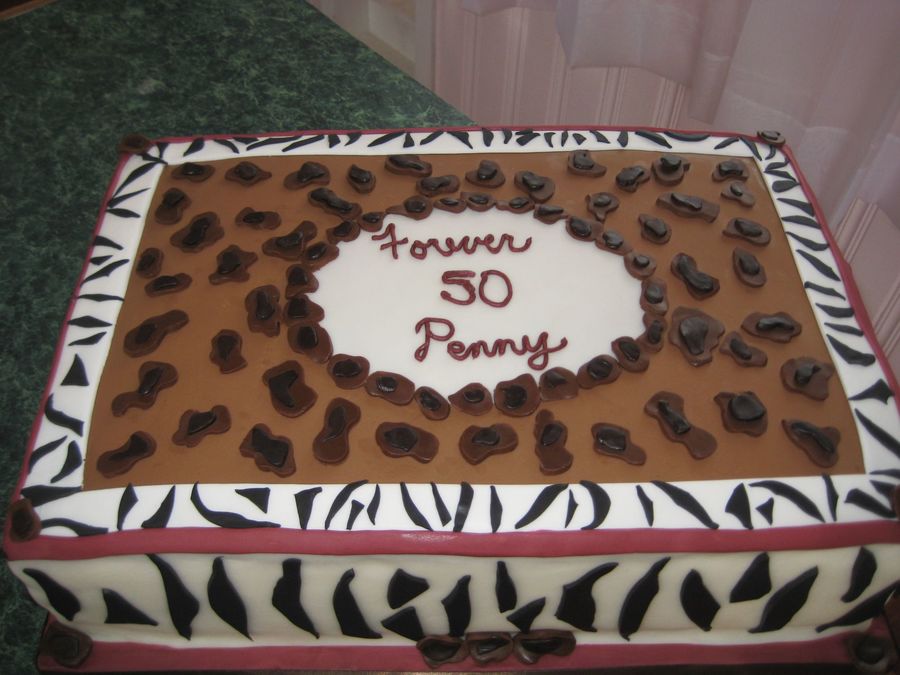 Leopard/zebra Cake - CakeCentral.com