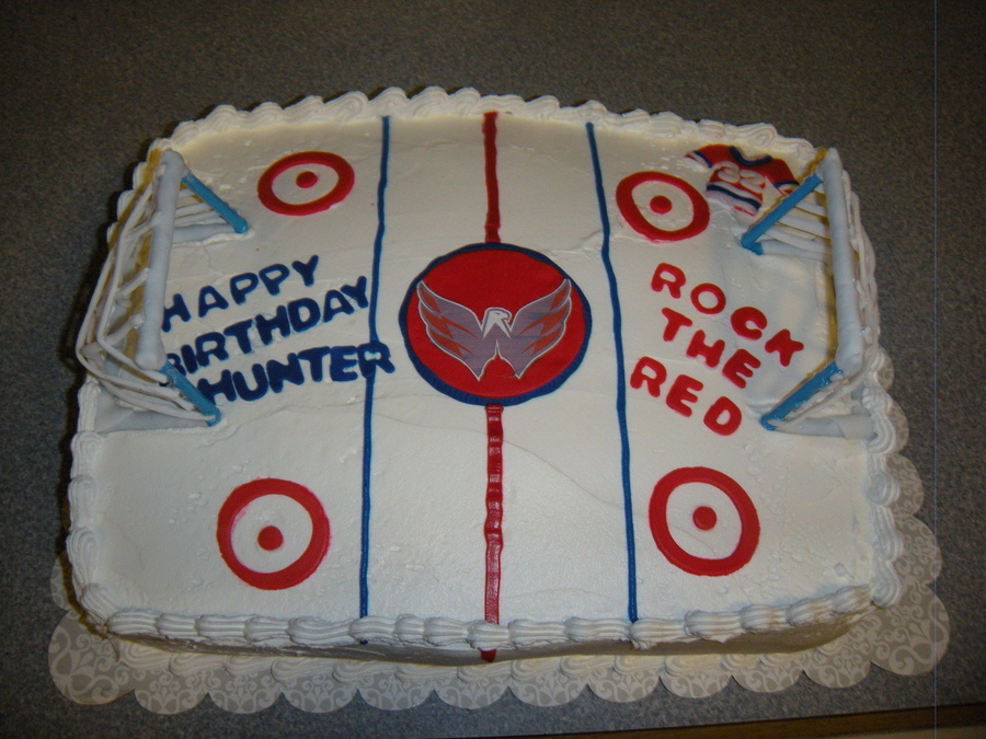 Capitals Hockey Cake - CakeCentral.com