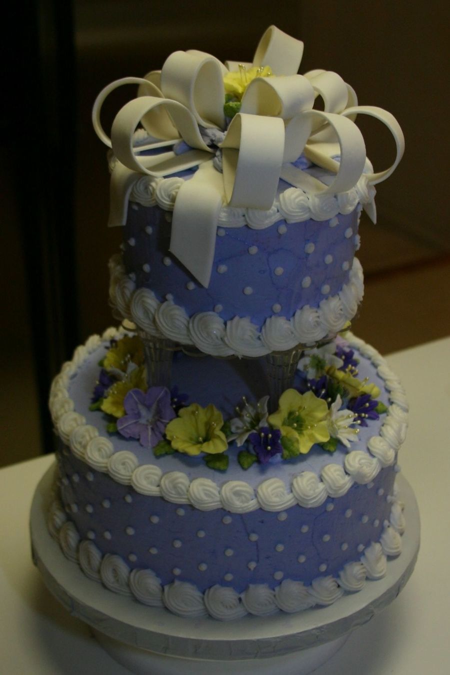 Periwinkle Tiered Cake - CakeCentral.com