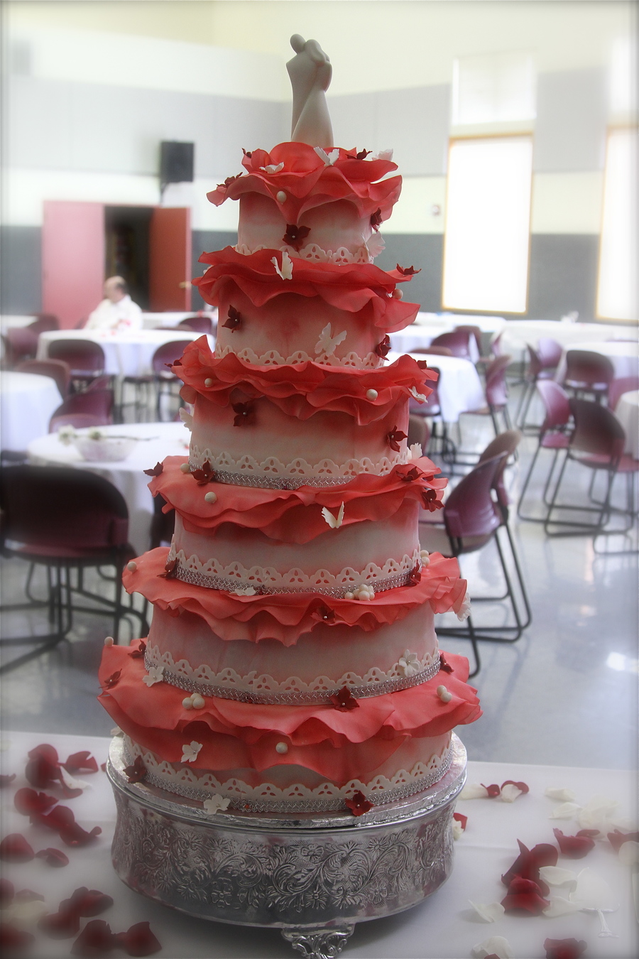 Ruffle Wedding Cake - CakeCentral.com