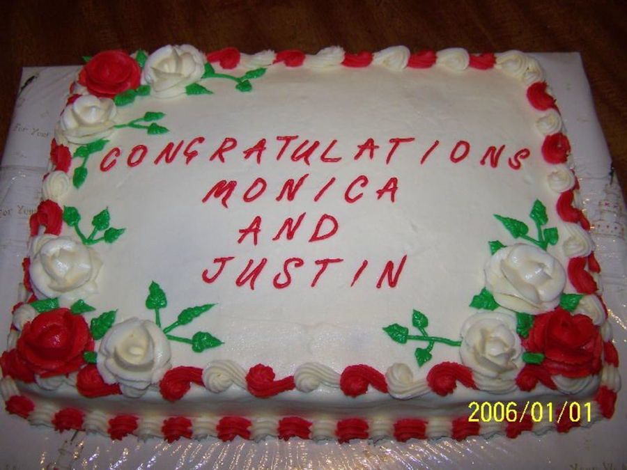 Wedding Sheet Cake - CakeCentral.com