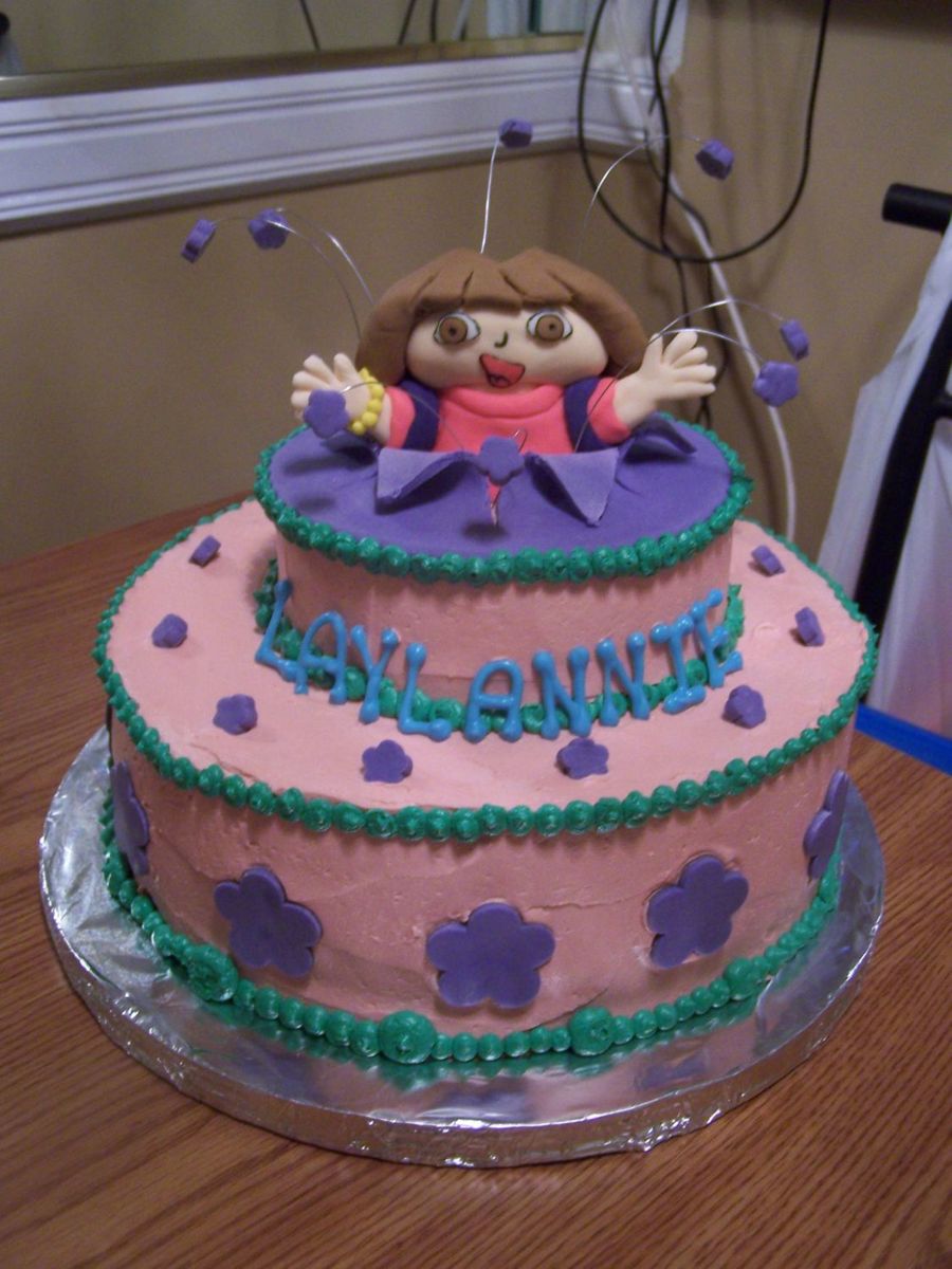 Dora Popping Out Of Cake! - CakeCentral.com