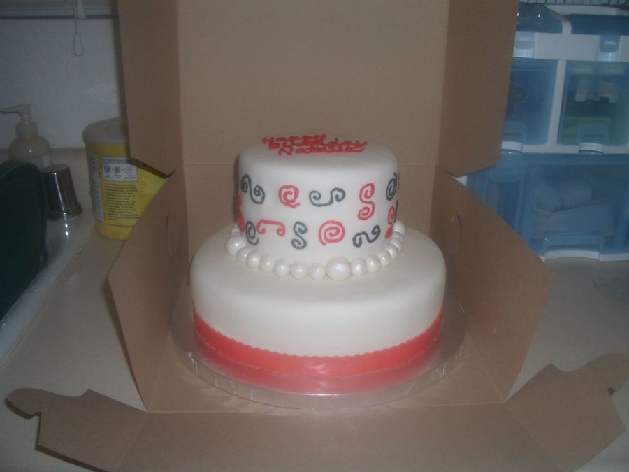 First Stacked Cake - CakeCentral.com