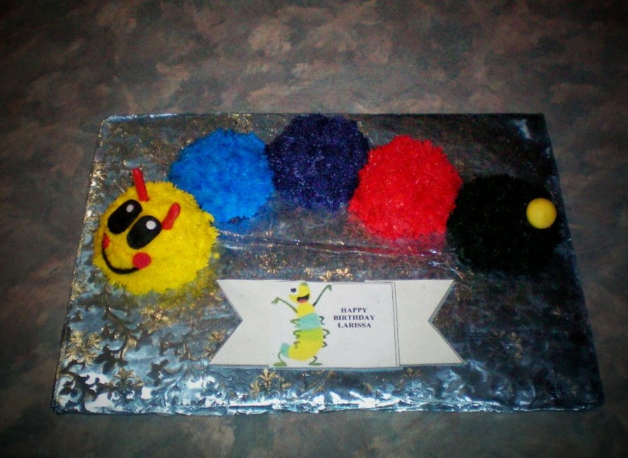 Baby Einstein Catipillar Smash Cake - CakeCentral.com