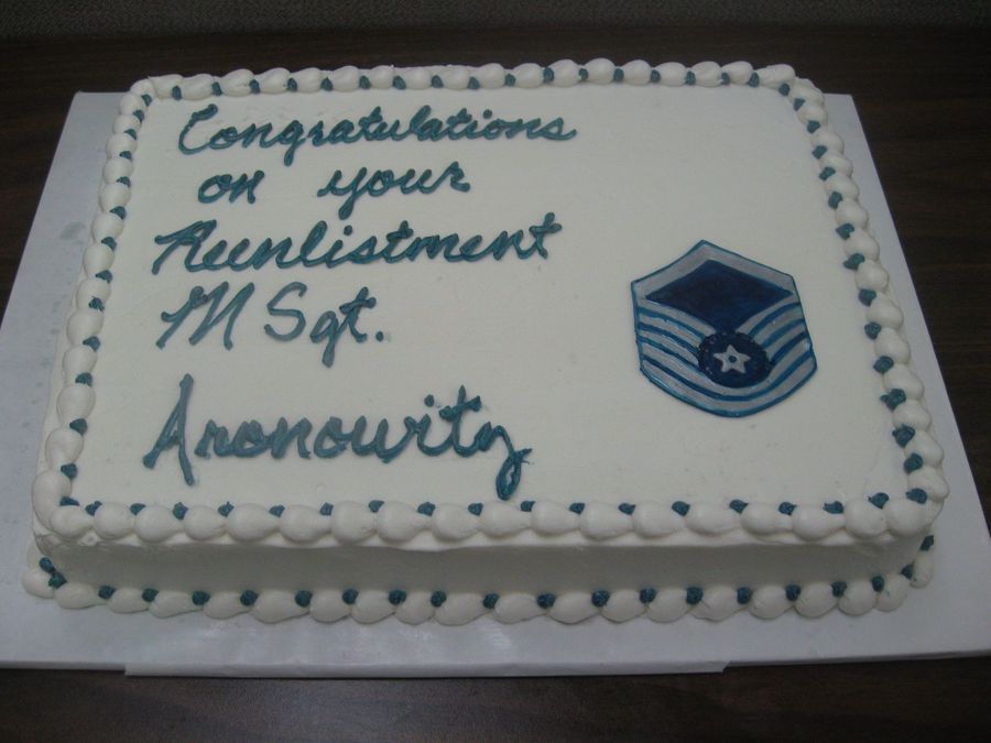 Reenlistment Msgt Cake - CakeCentral.com