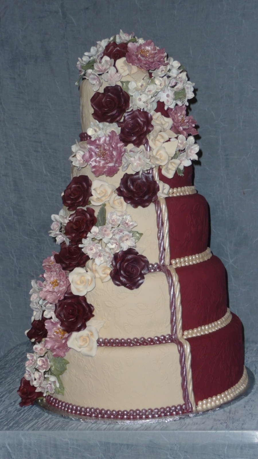 Two Tone Wedding Cake - CakeCentral.com