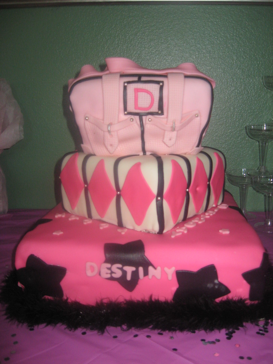 Pink Purse Birthday Cake - CakeCentral.com