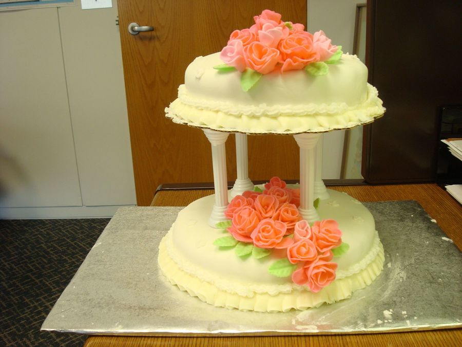 Course 3 Wedding Cake - CakeCentral.com
