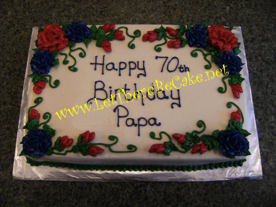 Red And Blue Roses - CakeCentral.com