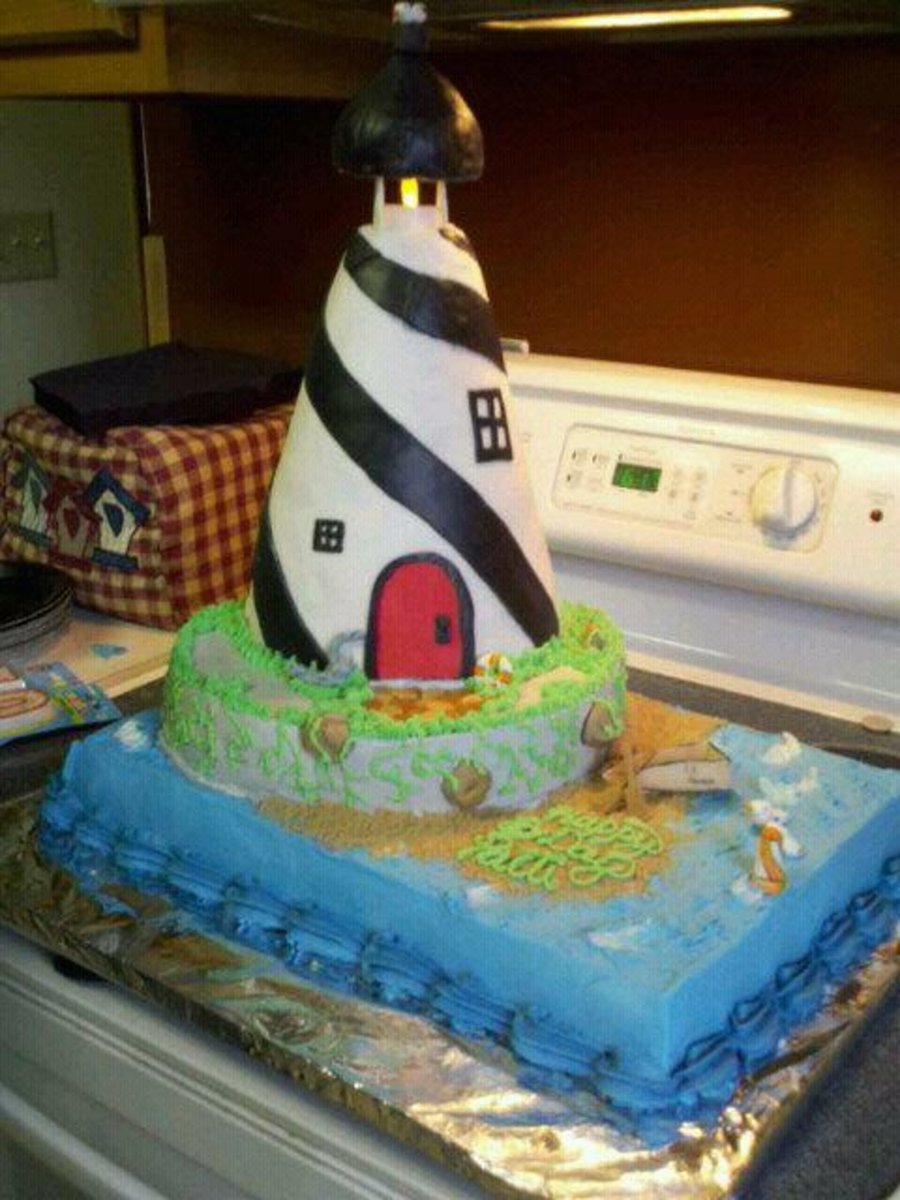 Lighthouse Birthday Cake - CakeCentral.com