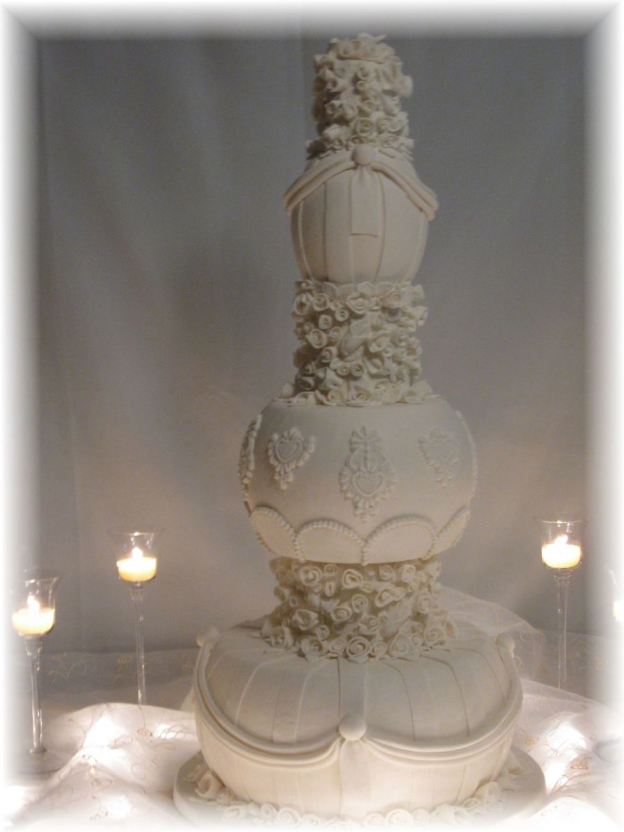 Unique Victorian Style Fake Wedding Cake - CakeCentral.com