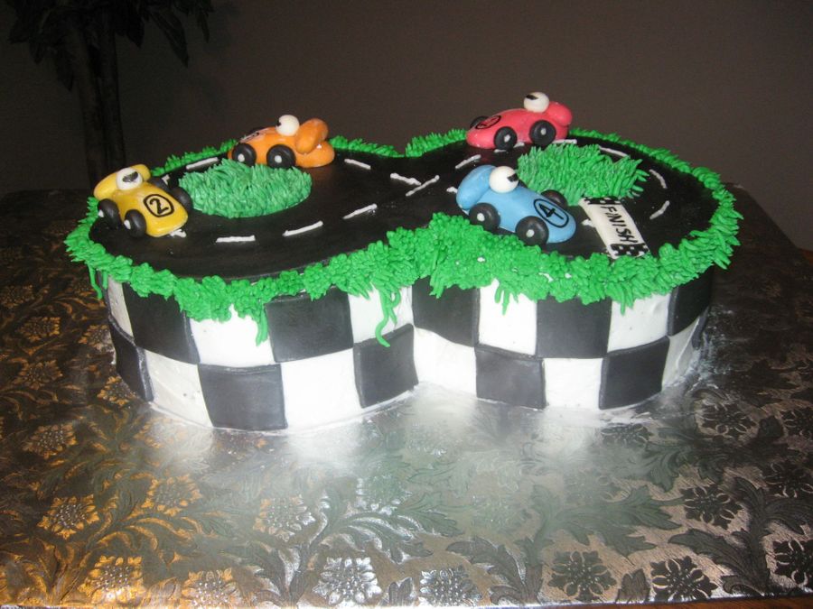 Race Car Themed Birthday Cake! - CakeCentral.com