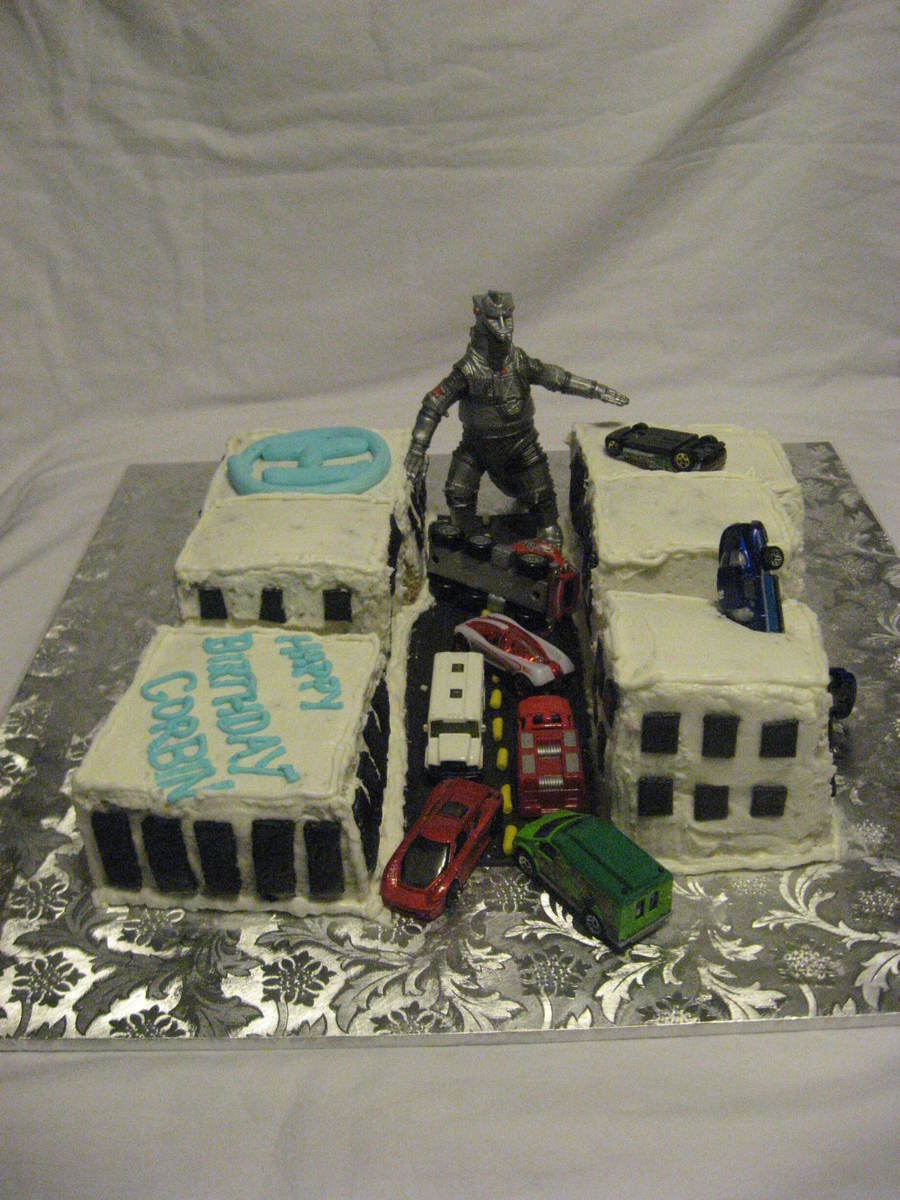 Mecha Godzilla Birthday Cake - CakeCentral.com