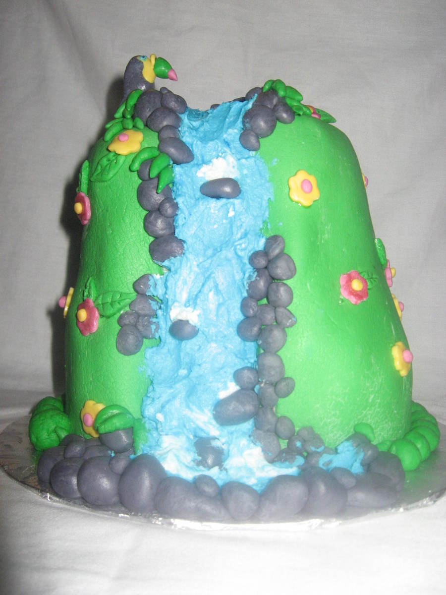 Brazilian Themed Waterfall Birthday Cake - CakeCentral.com