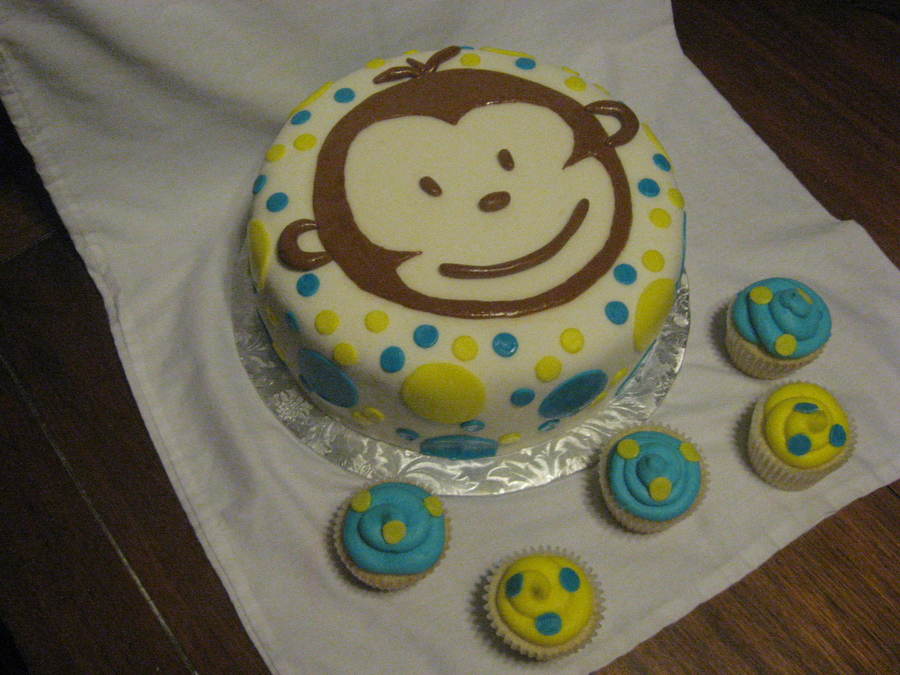 Mod Monkey Birthday Cake! - CakeCentral.com