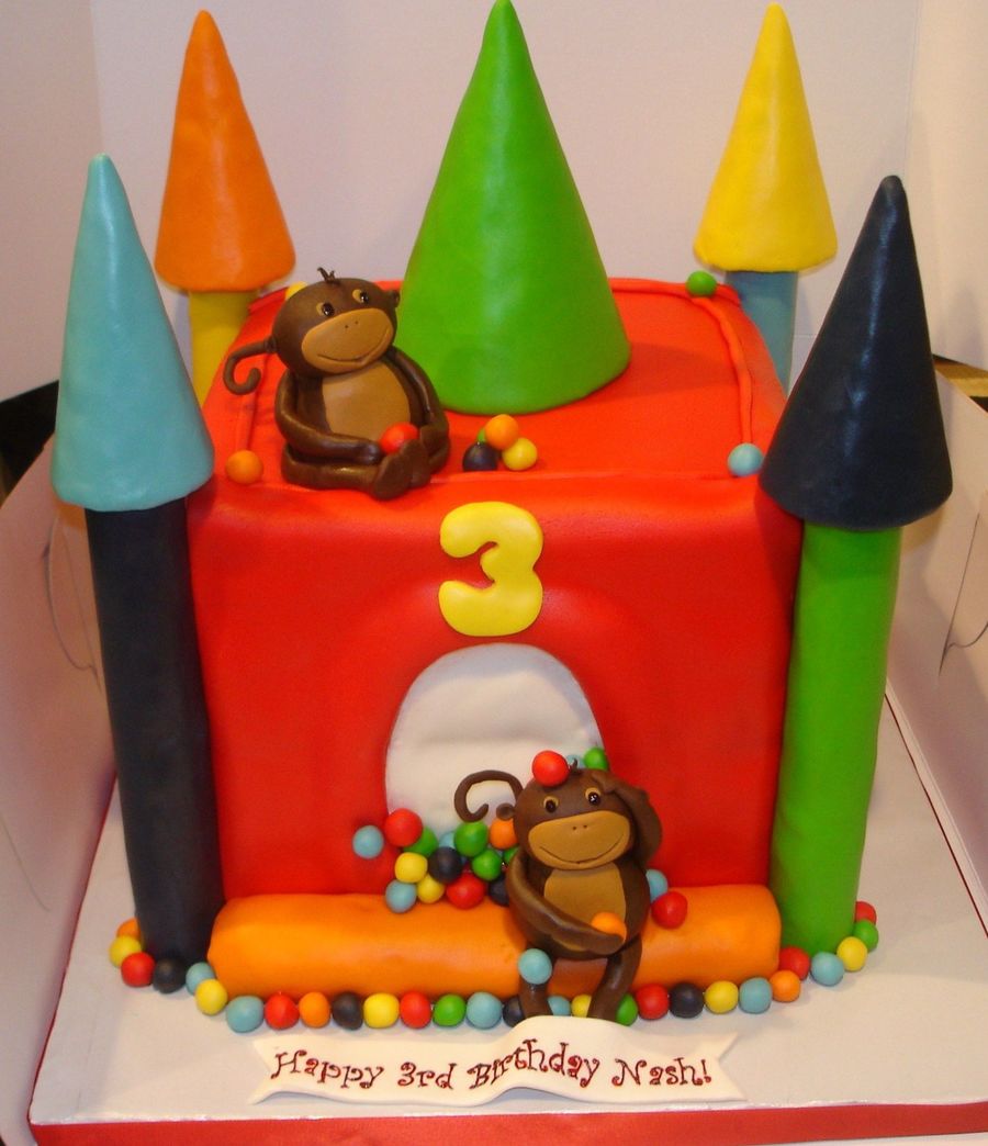 Jumping Castle With Monkeys - CakeCentral.com