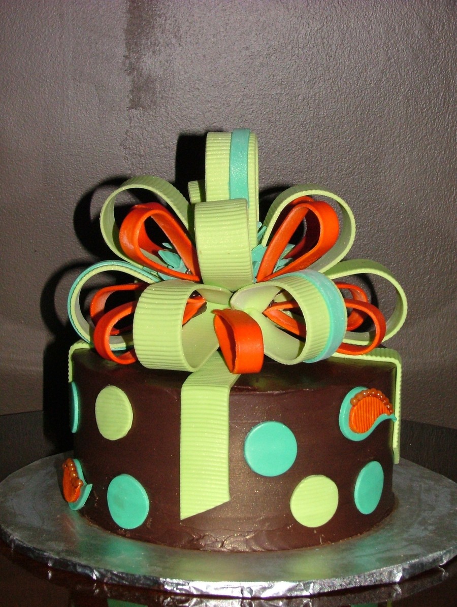 Mod Baby Shower Cake - CakeCentral.com