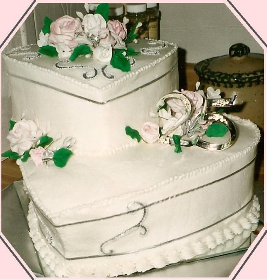 25Th Anniversary Heart Cake - CakeCentral.com