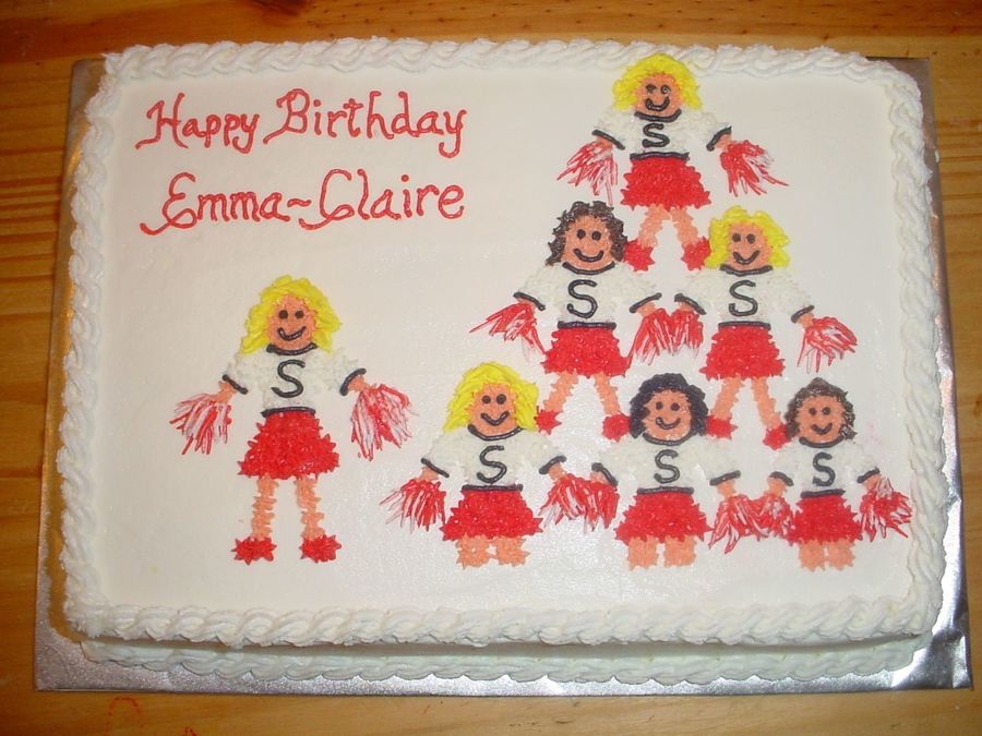 Cheerleading Pyramid - CakeCentral.com