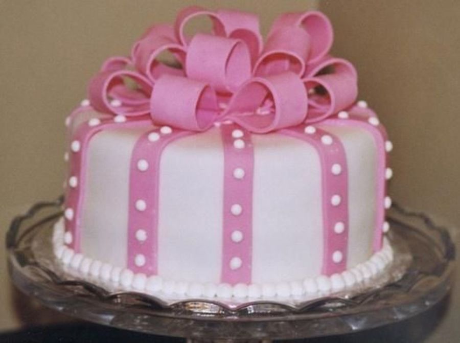 Fondant Bow Cake CakeCentral