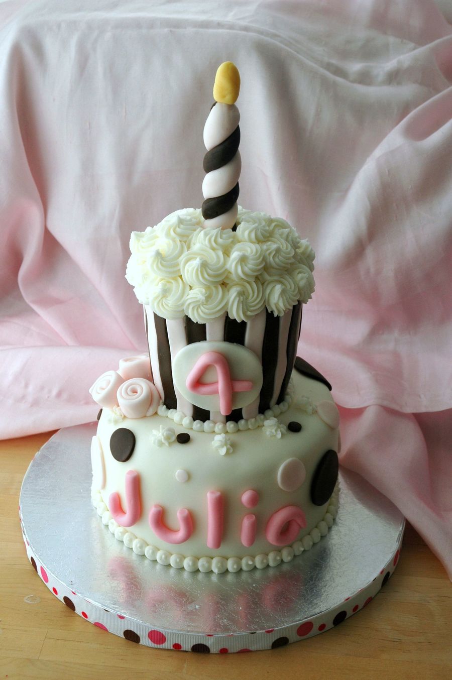 Giant Cupcake Birthday Cake - CakeCentral.com