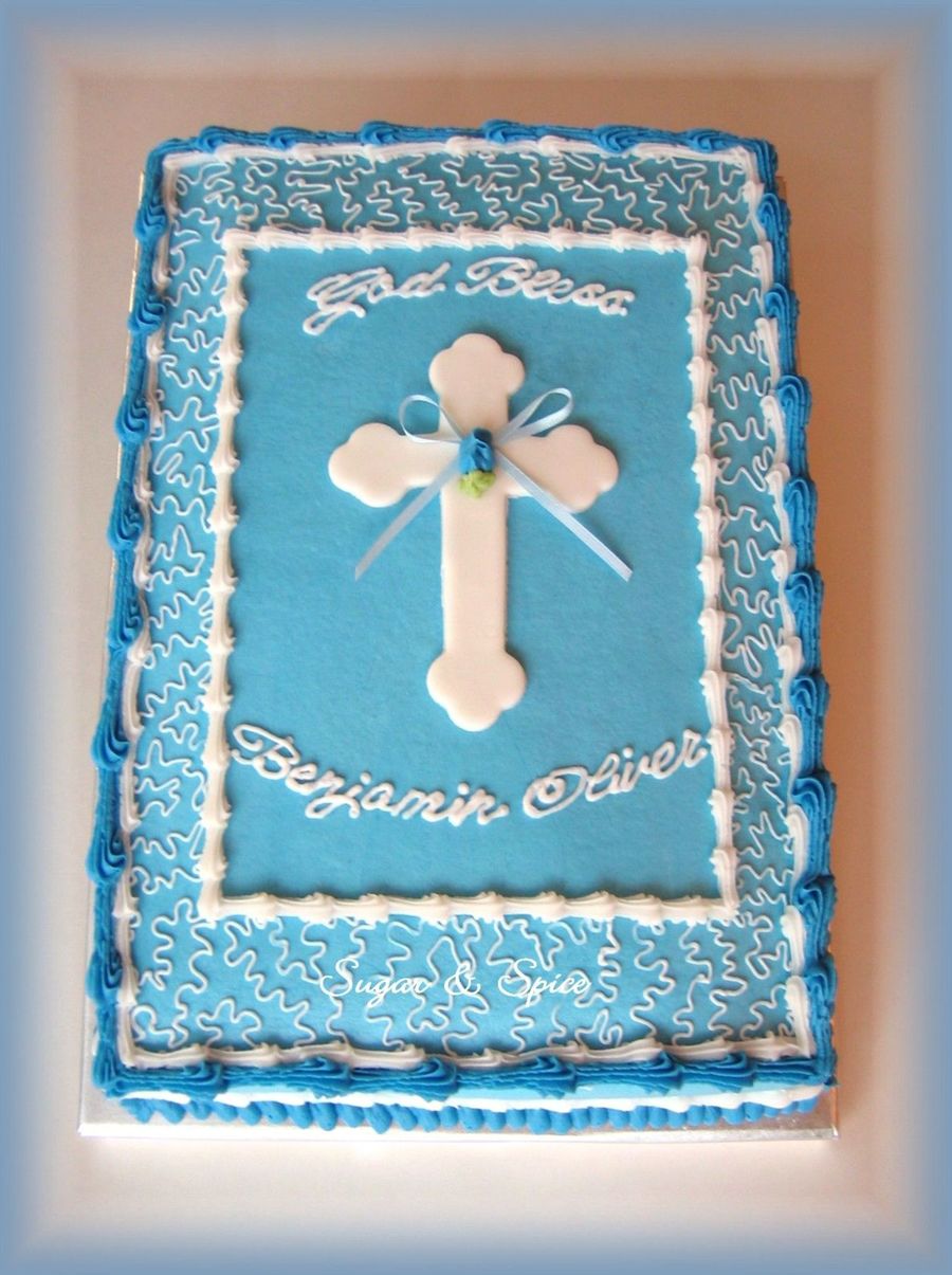 Blue Baptism - CakeCentral.com