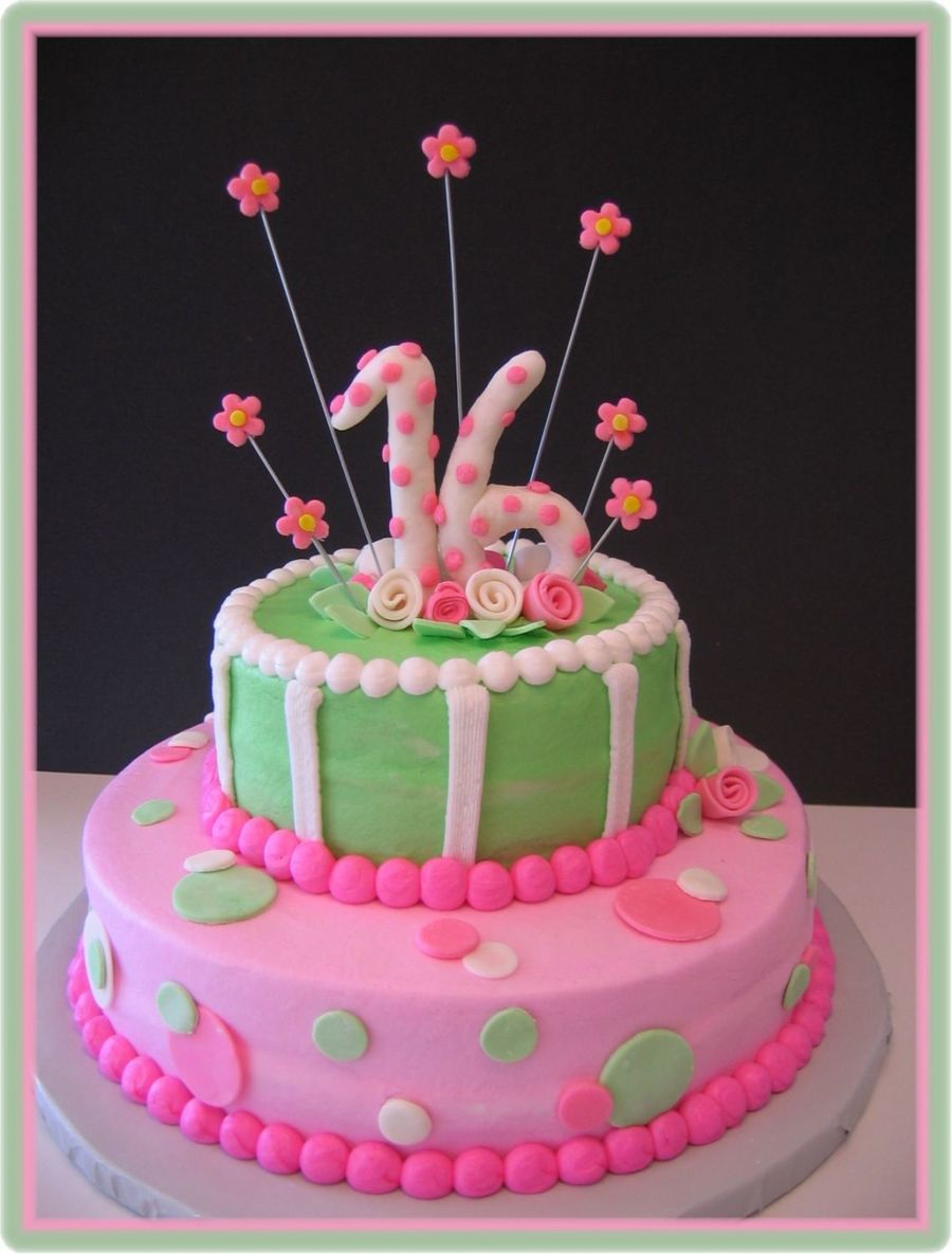 Jen's Sweet 16 Cake - CakeCentral.com