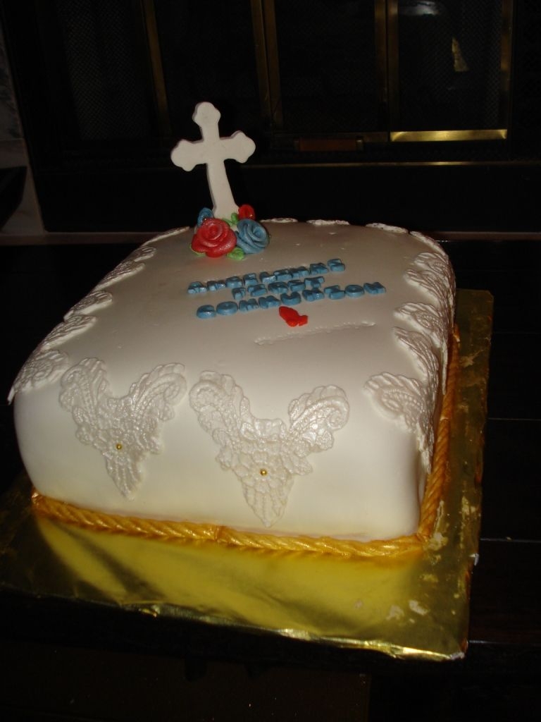 First Communion Cake - CakeCentral.com