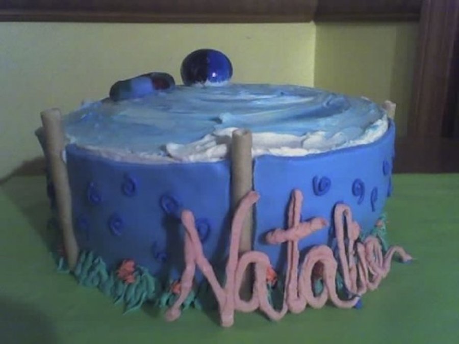Swimming Pool Birthday Cake - CakeCentral.com