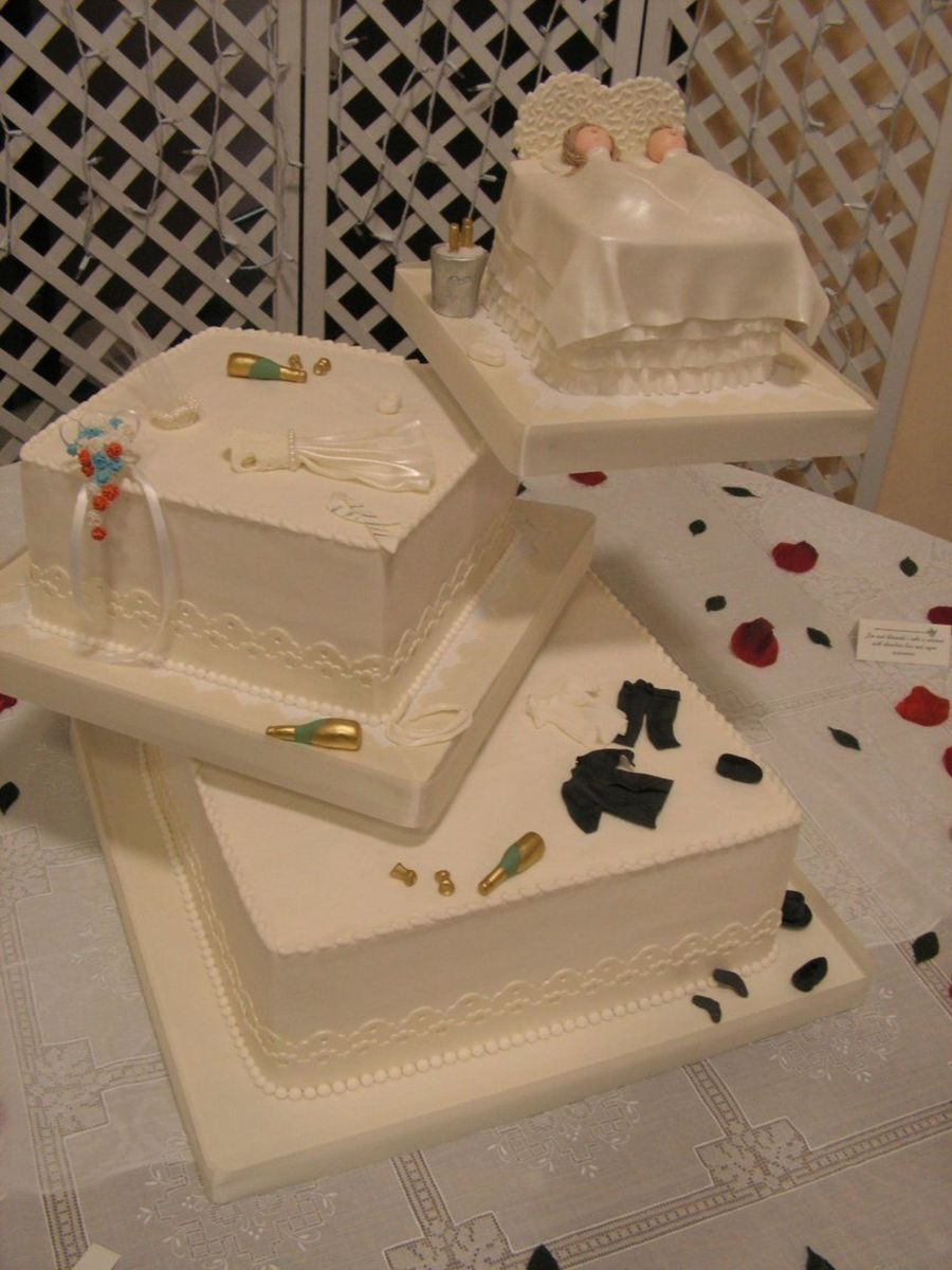 Bed Wedding Cake :-) - CakeCentral.com