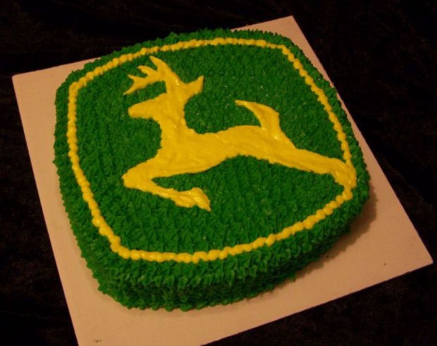 John Deere Logo Cake - CakeCentral.com