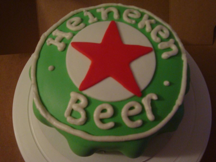 Heineken Beer Bottletop Cake - CakeCentral.com