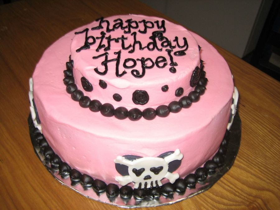 Pink Skull Cake - CakeCentral.com