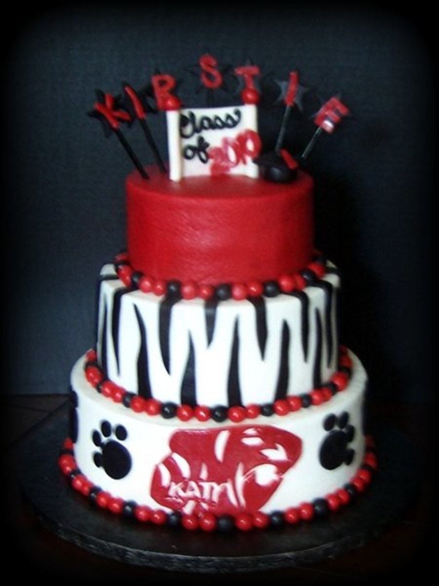 Katy Tigers Graduation Cake - CakeCentral.com