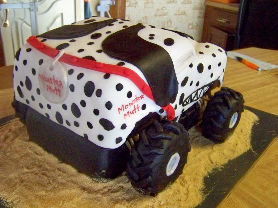 Dalmation, Monster Mutt Truck Birthday Cake - CakeCentral.com