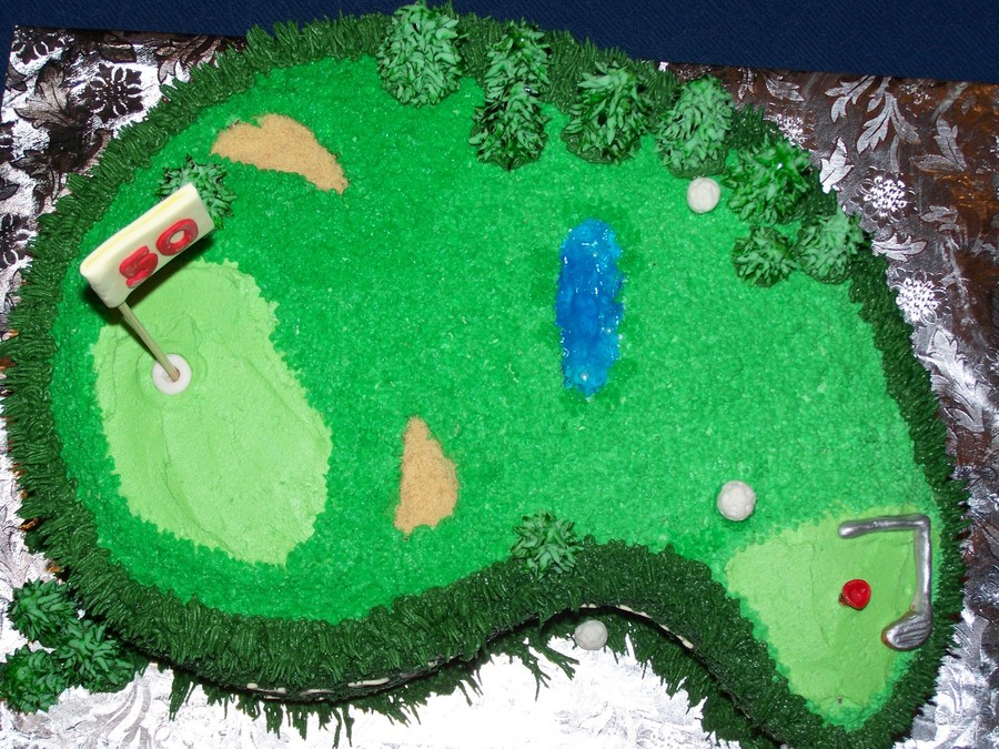 Happy 50Th Birthday Golf Cake - CakeCentral.com