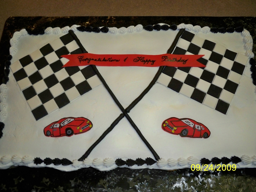 Checkered Flags - CakeCentral.com