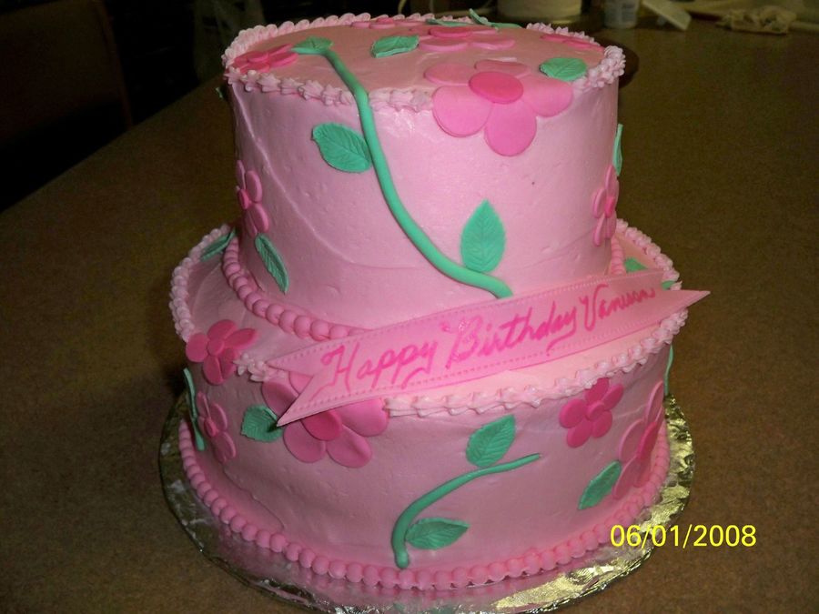 Vanessa' Bd Cake - CakeCentral.com