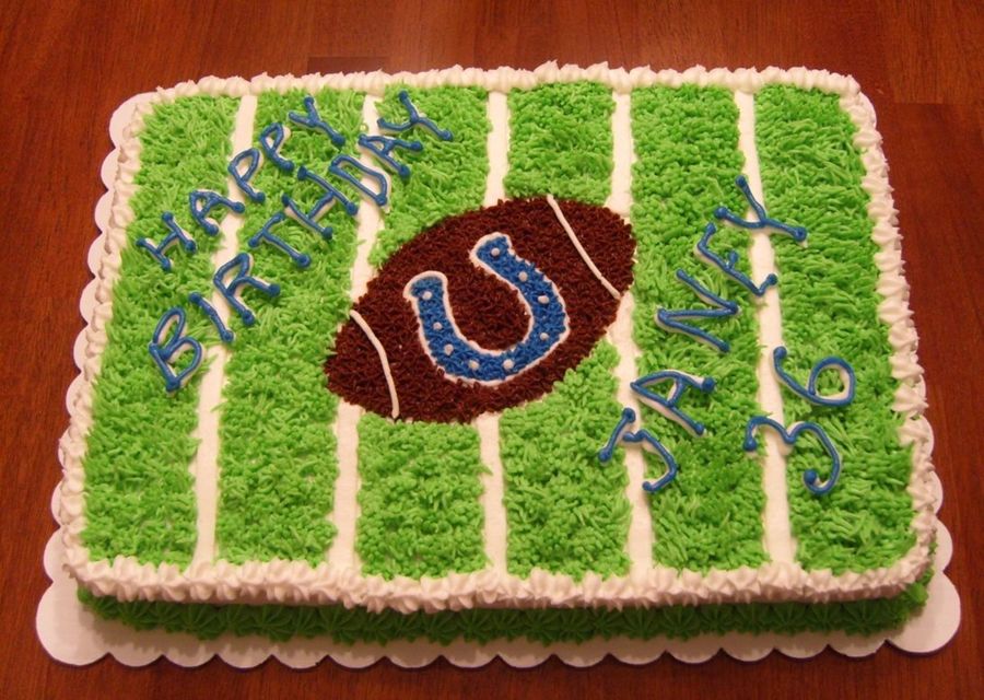 Colts Birthday Sheet Cake - CakeCentral.com