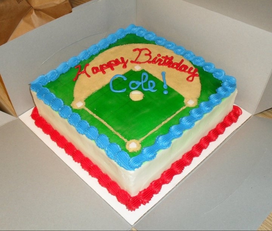 Baseball Field Cake - CakeCentral.com
