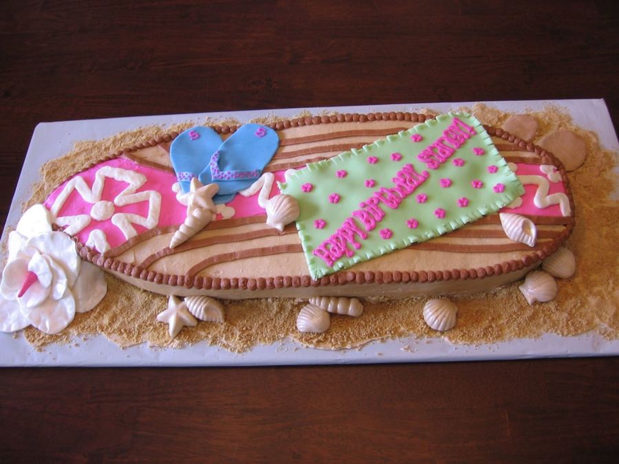 Surfboard Cake - CakeCentral.com