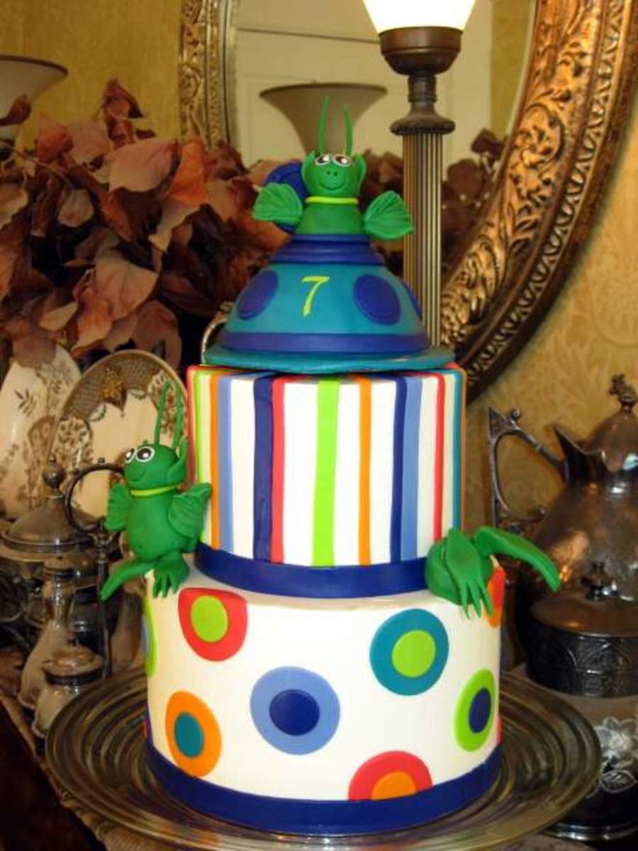 Aliens And Spaceship Birthday Cake - CakeCentral.com