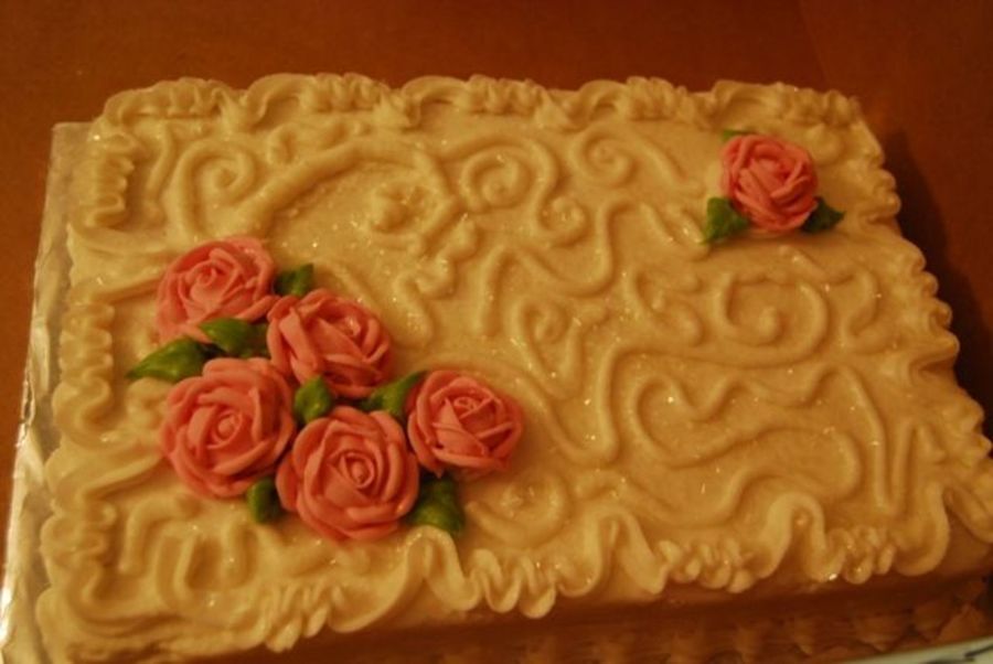 Bridal Shower Sheet Cake - CakeCentral.com