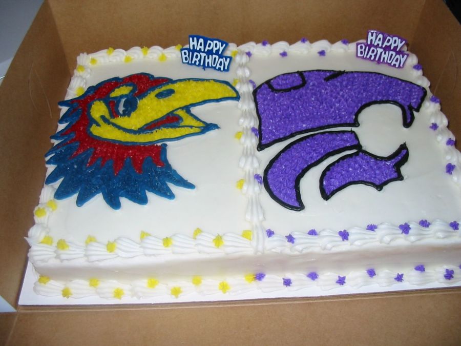 Jayhawk And Wildcat - CakeCentral.com