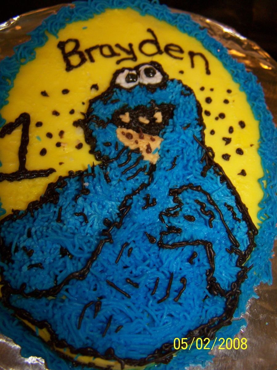 Cookie Monster Mush Cake - CakeCentral.com