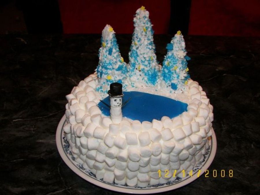 Christmas Snow Cake - CakeCentral.com