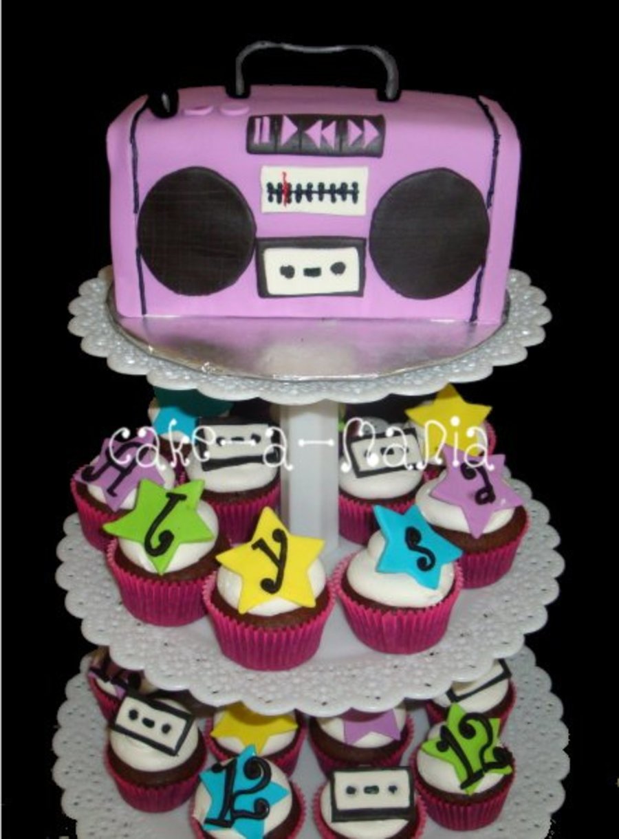 80S Boombox Cake Tower - CakeCentral.com