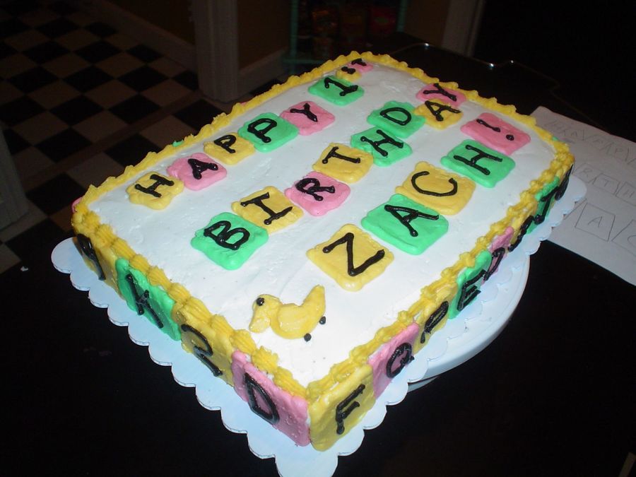 Baby Block Cake - CakeCentral.com