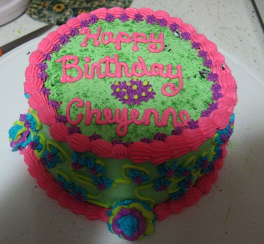 Bright Colors Birthday Cake - CakeCentral.com